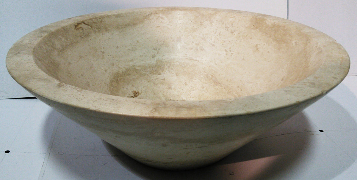 Light Beige Travertine Cone Shaped Vessel Sink – SoniInteriorsSupply